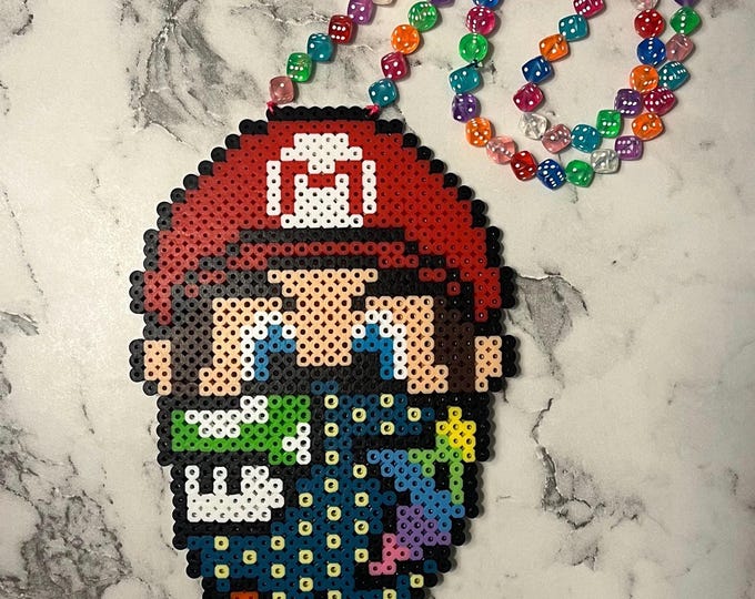 Trippy Mario Rave Kandi- Dice Necklace!! - Etsy