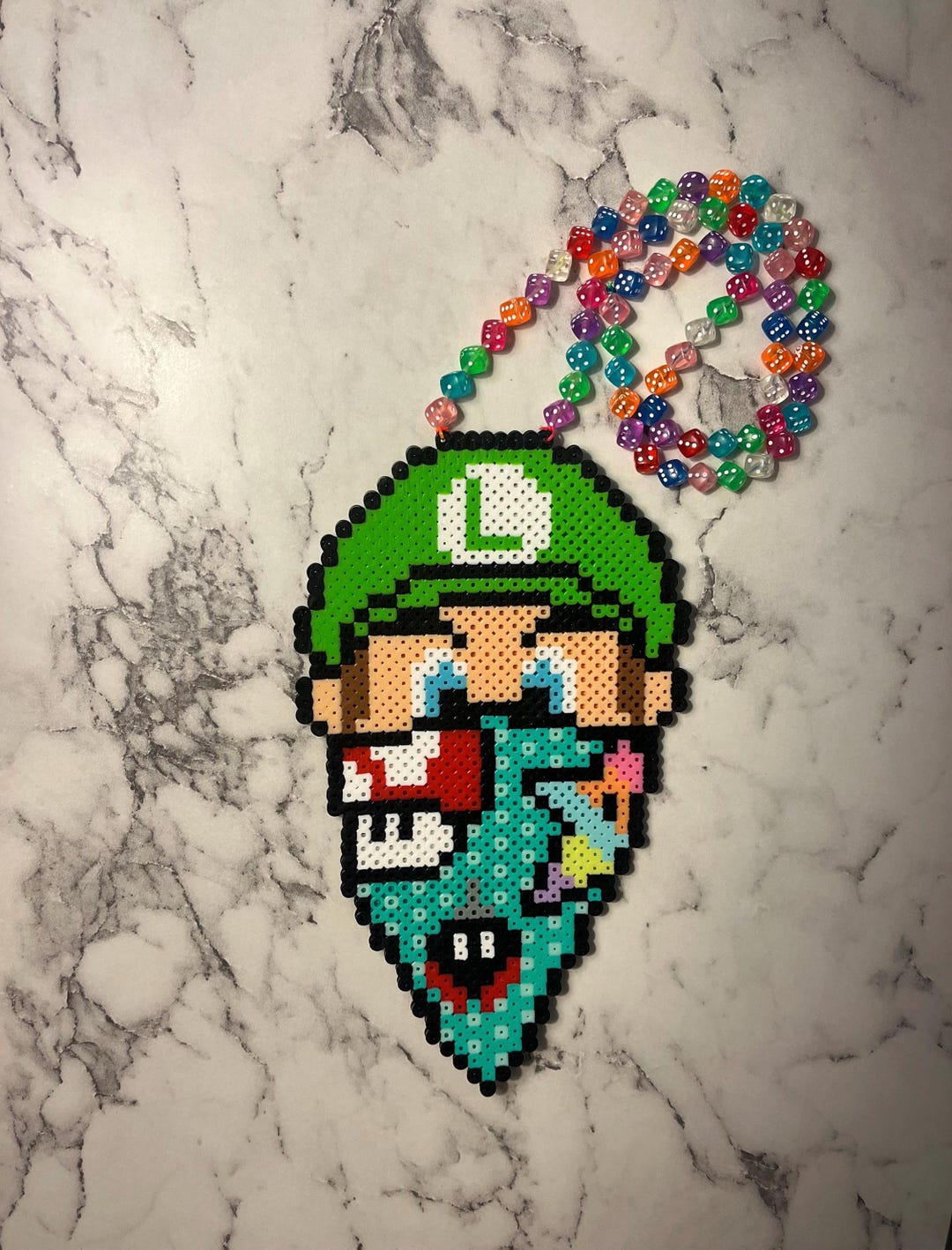 Trippy Luigi Rave Kandi- Dice Necklace!! - Etsy