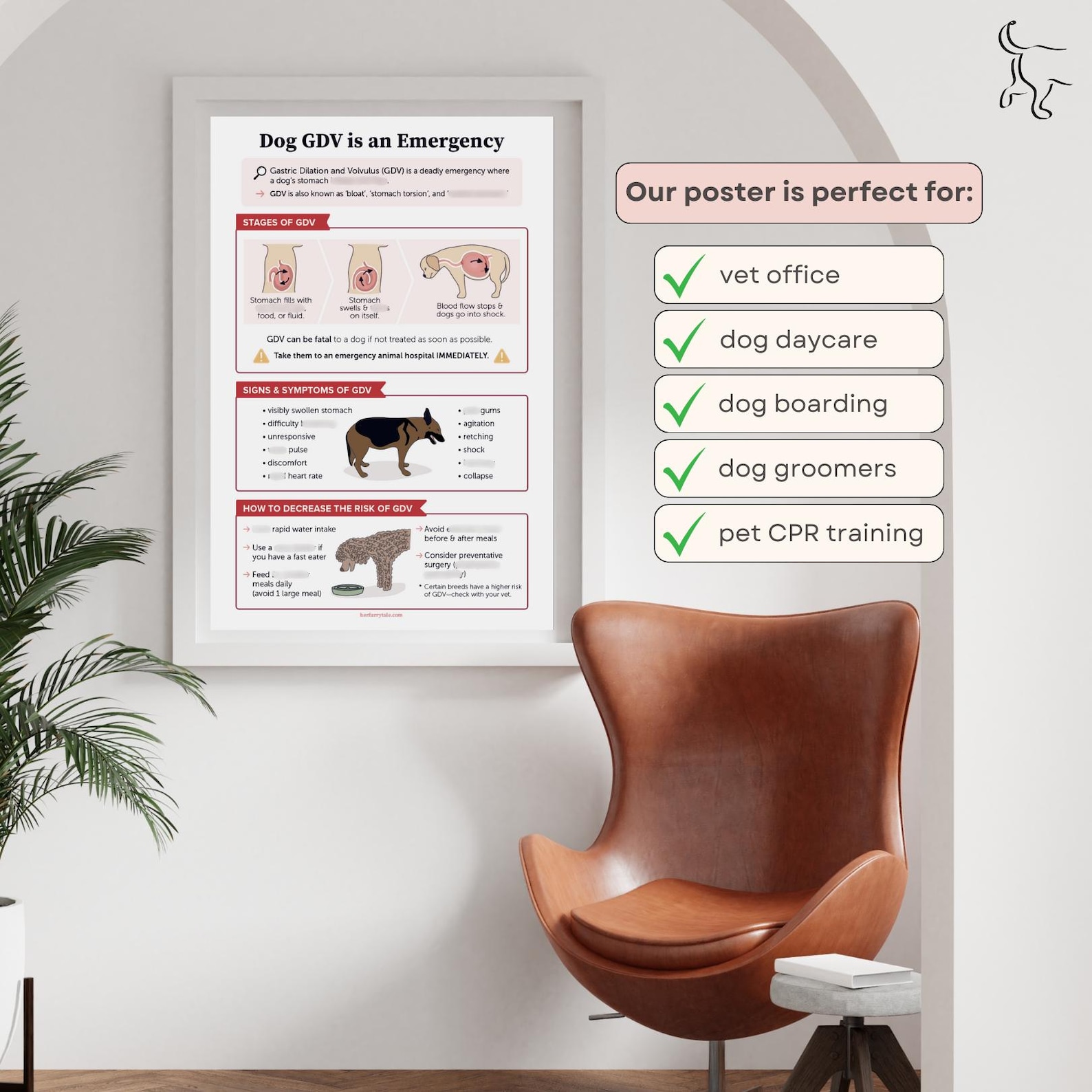 Dog GDV Awareness Poster: Veterinary Emergency Guide for Dog Owners - Etsy
