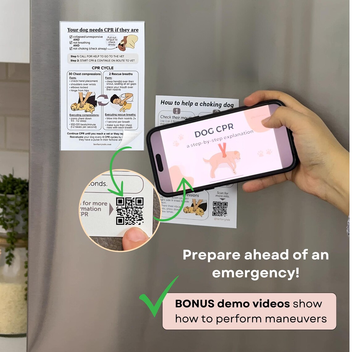 Dog CPR Magnet: First Aid Guide With Video Demo - Etsy