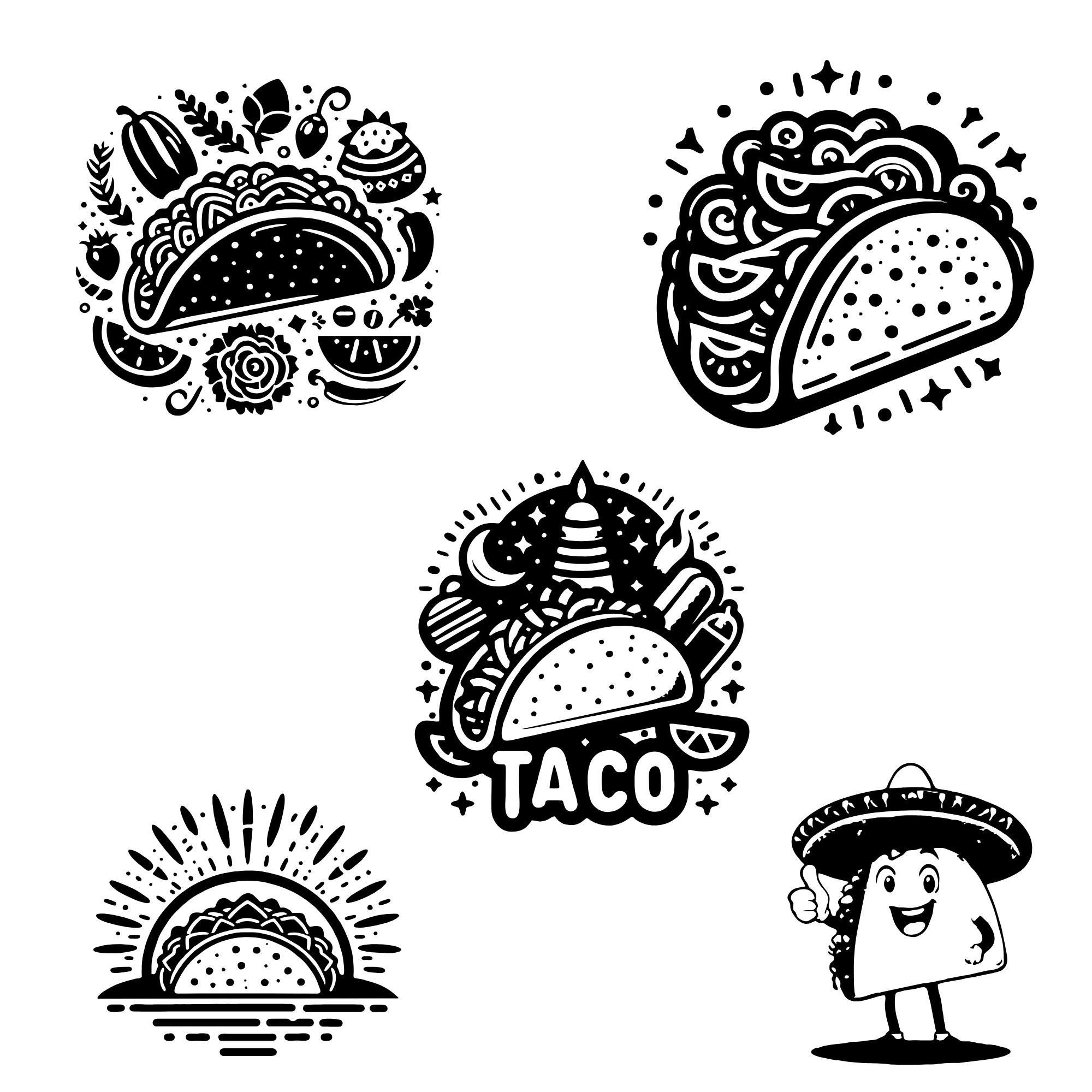 Taco SVG Bundle, Tacos SVG Files for Cricut, Tacos Cut File, Taco Outline, Snacks Items Svg ...