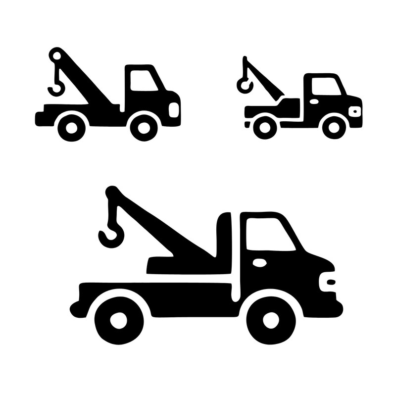 Tow Truck SVG Bundle/ Tow Truck SVG/ Tow Vehicle Svg/ Tow Truck Clipart ...