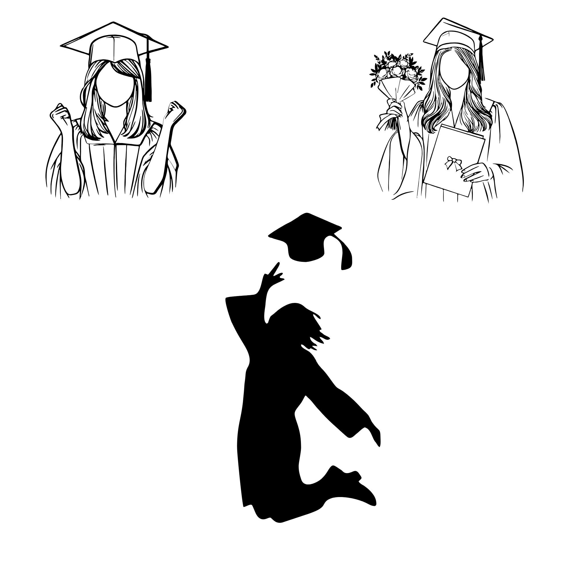 Graduation SVG Bundle - Graduation PNG Bundle - Graduation Clipart ...