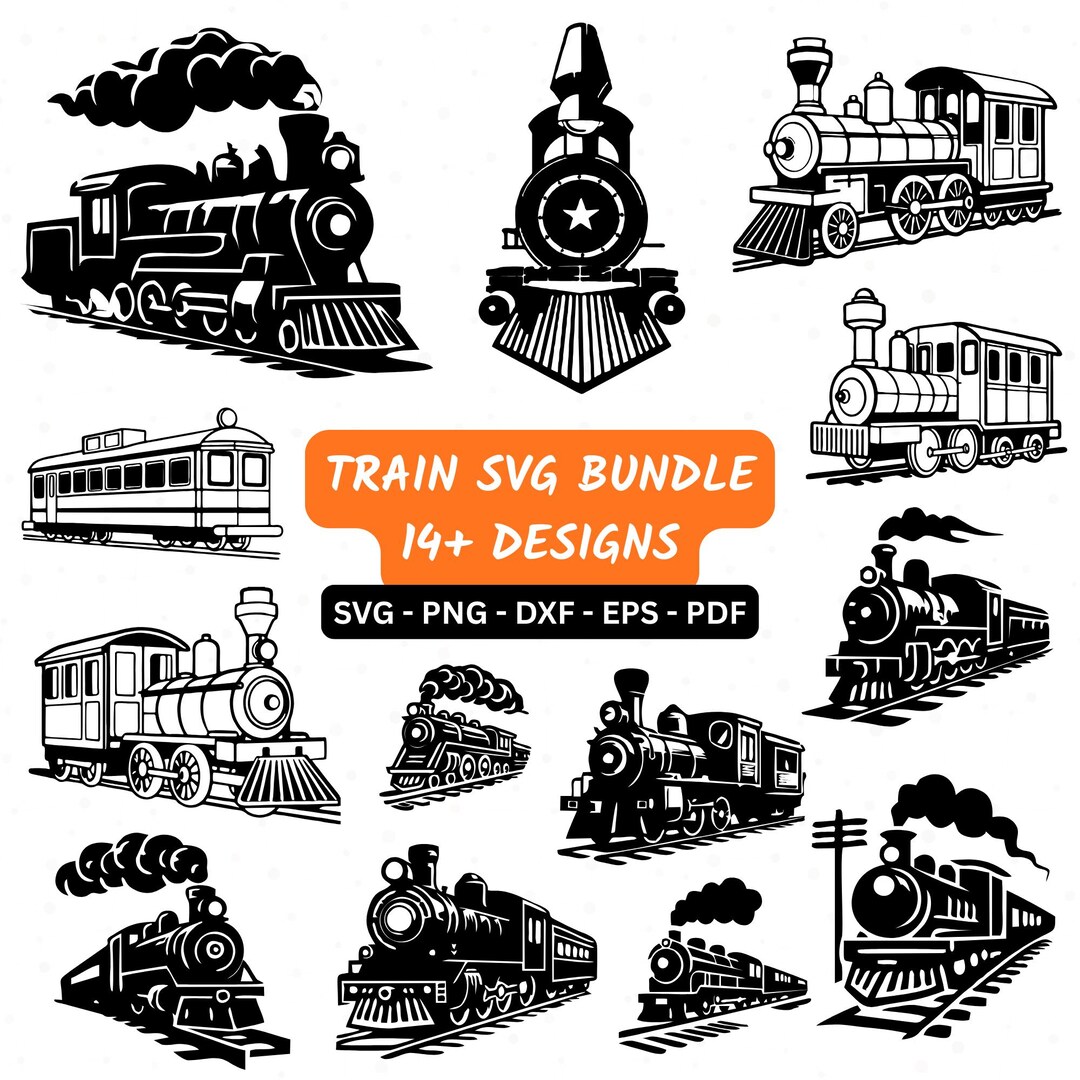 Train SVG Bundle, Steam Engine Svg, Train PNG Bundle, Train Clipart ...