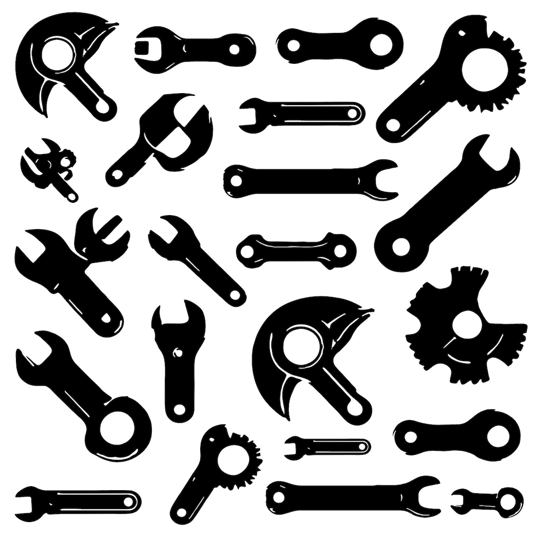 Wrenches Svg Bundle, Wrench Clipart, Tools Vector, Mechanic Tools Decal ...