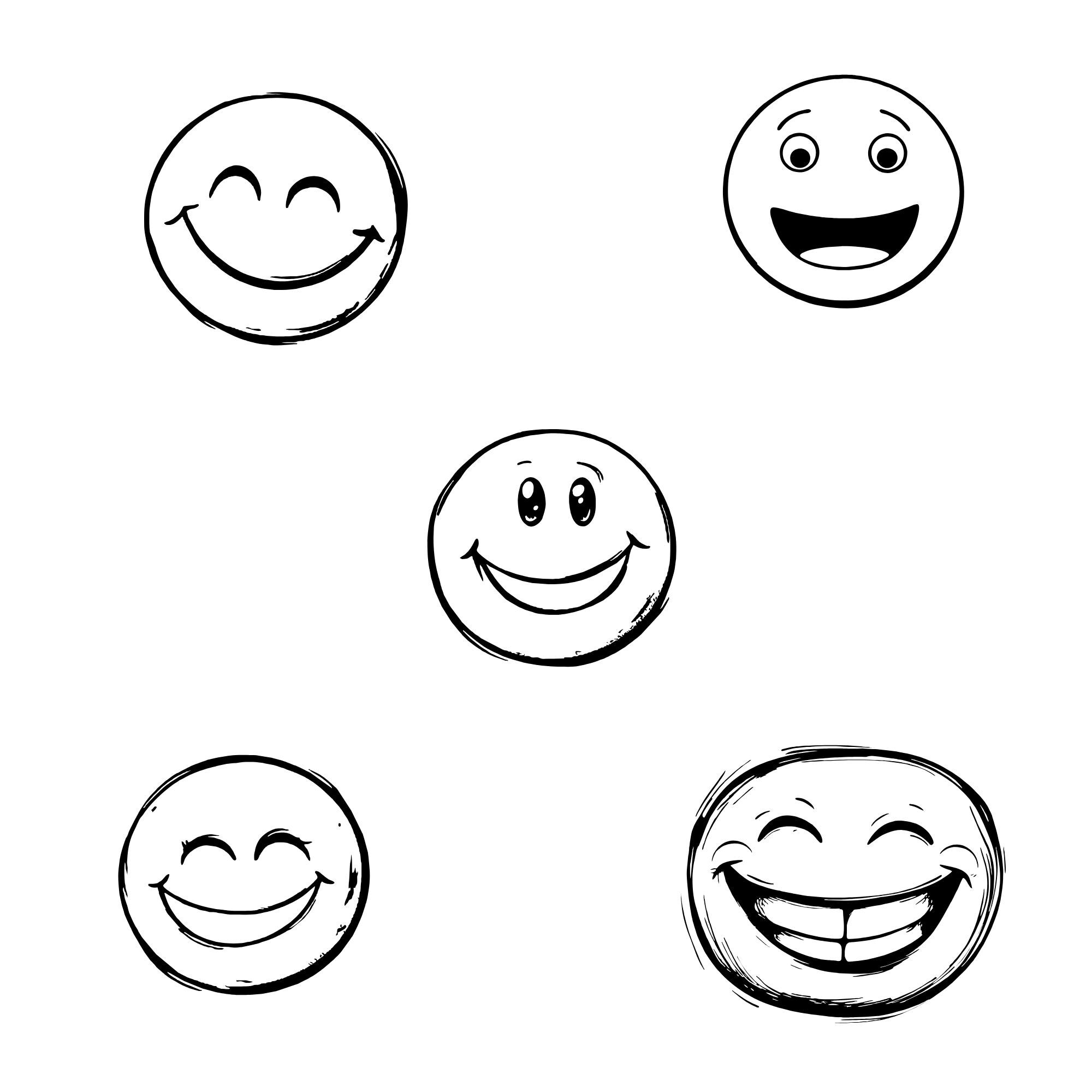 Smiley Face Svg Bundle, Smiling Faces Svg, Smiley Svg, Smiley Face Cut ...