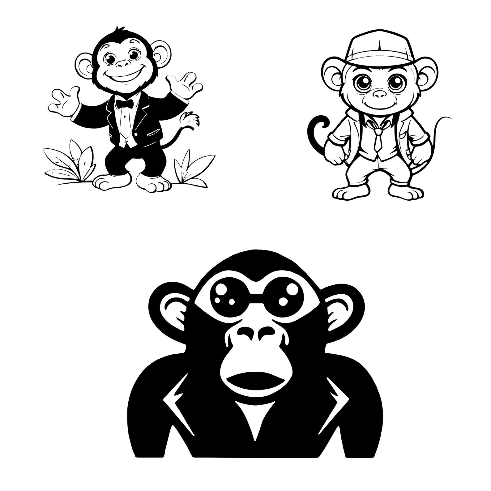 Monkey Svg, Monkey Bundle, Monkey Clipart, Monkey Png, Monkey Cut Files ...