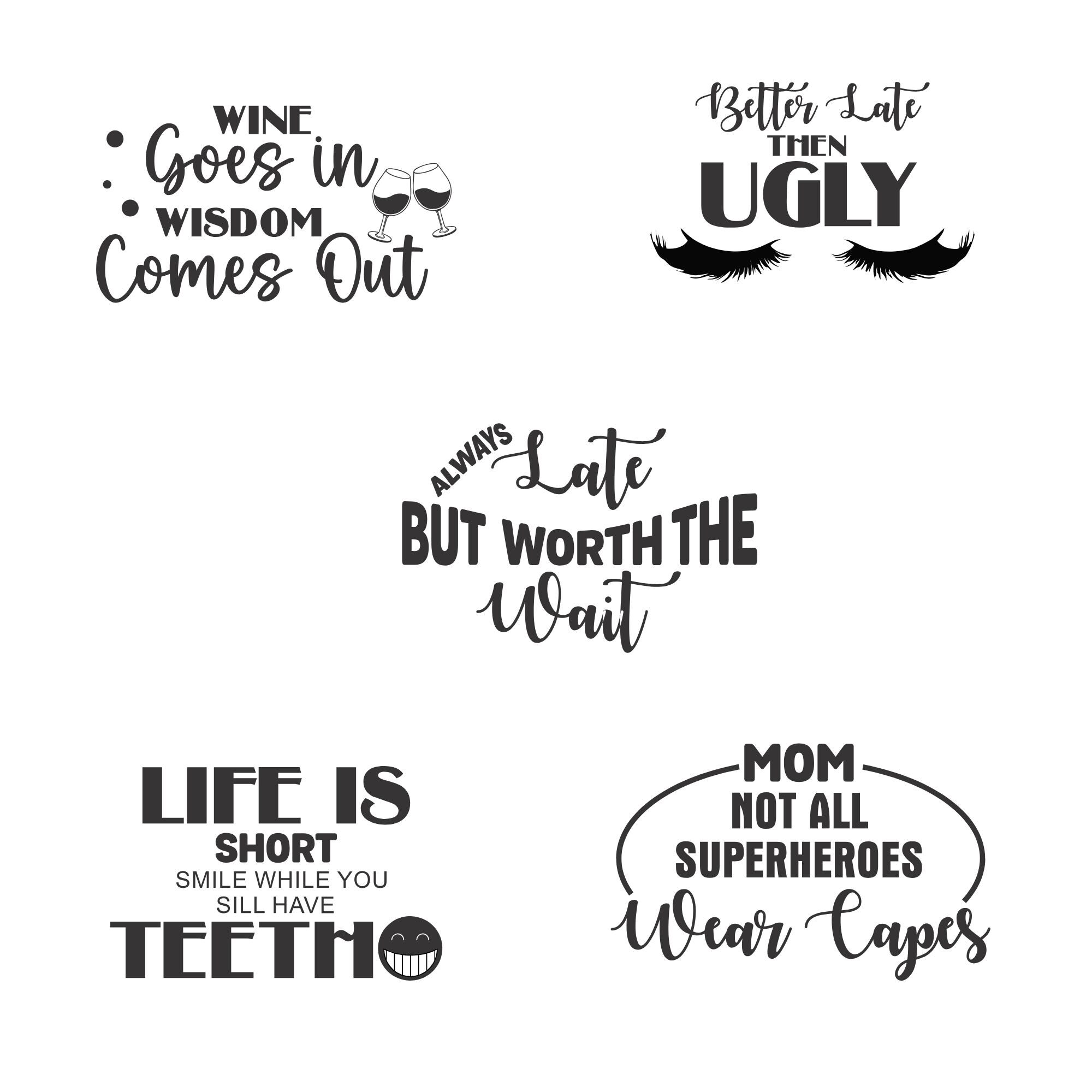 Sarcastic Svg Bundle, Funny Clipart, Sarcasm Vector, Sassy Decal ...