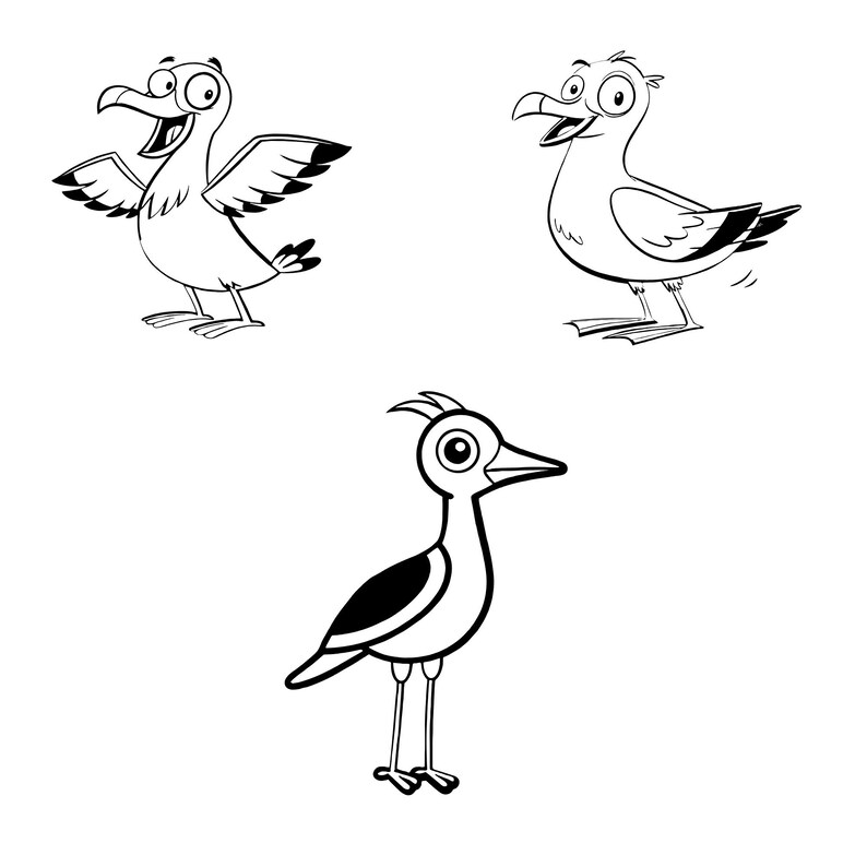 Seagull Svg Bundle, Bird Clipart, Coastal Vector, Seagull Decal, Sea ...
