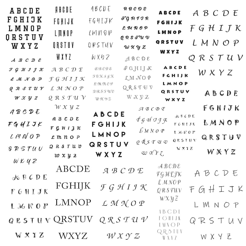 Alphabet Svg Bundle, Letters Clipart, A-Z Letters Vector, Alphabet ...