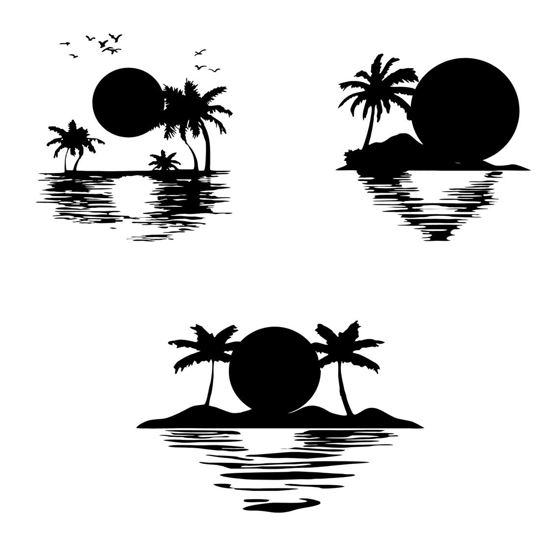 Sunset Svg Bundle, Sunrise Scene Clipart, Sunset Vector, Sunrise Decal ...