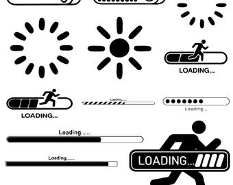 Loading Bar Svg Bundle, Loading Svg, Loading Please Wait SVG, Loading ...