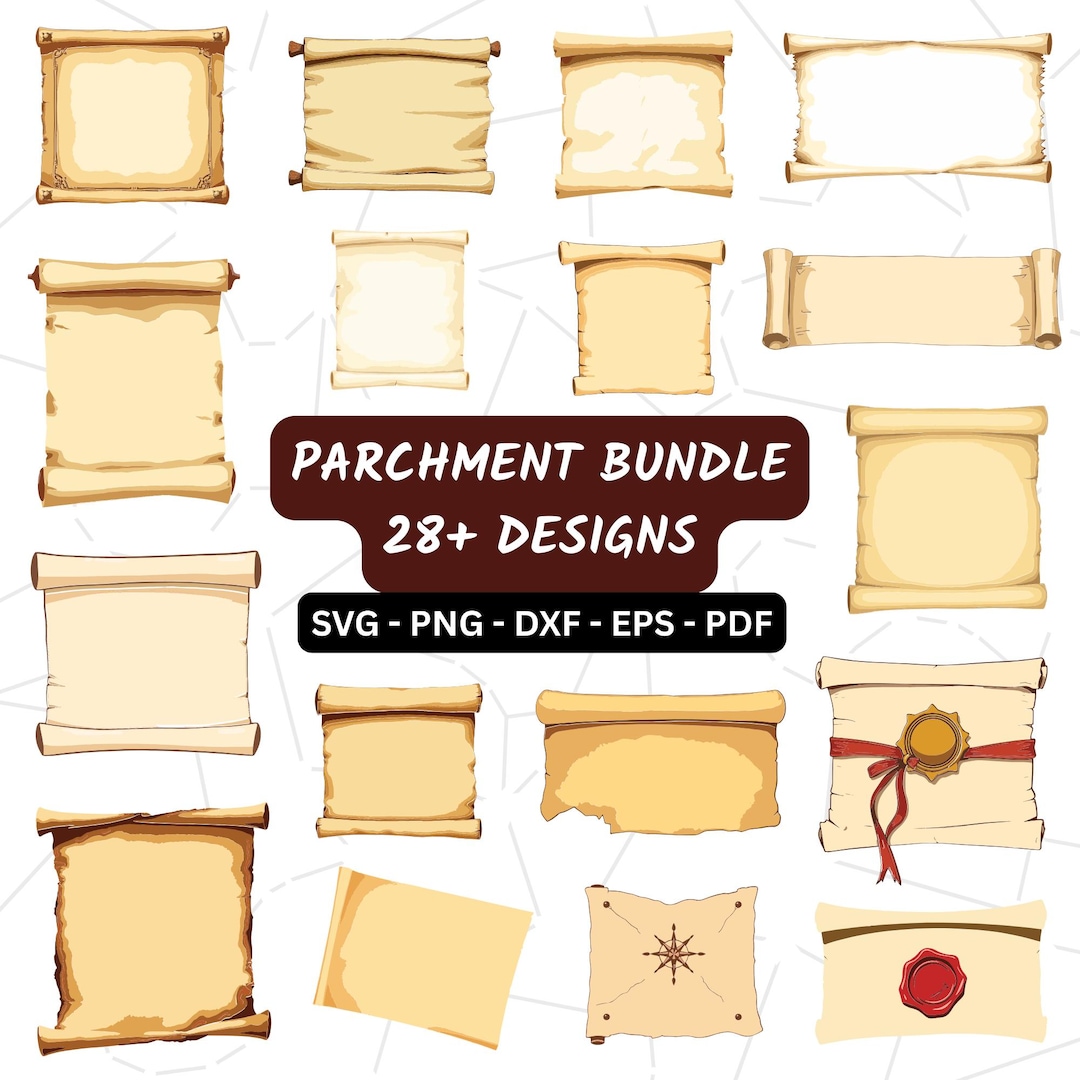 Parchment SVG Bundle, Parchment Clipart, Parchment Png, Parchment ...