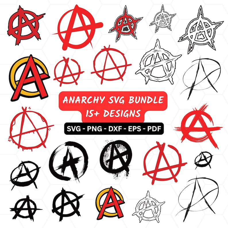 Anarchy SVG Bundle, Anarchy PNG Clipart, Anarchy Cut Files, Fist Svg ...