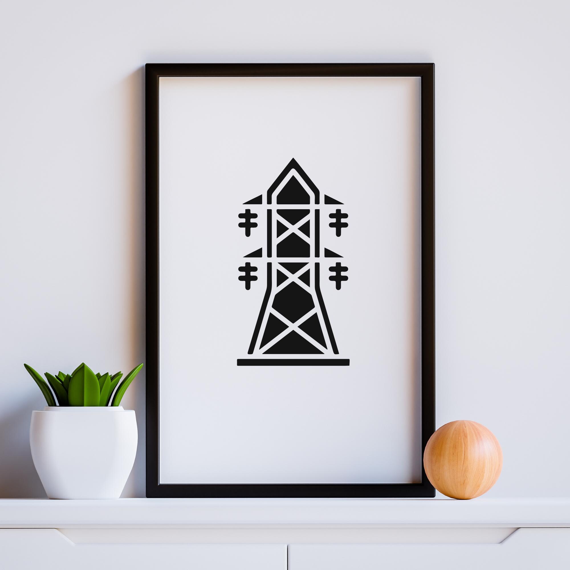 Transmission Tower SVG Bundle | 20+ Power Line SVG | Electricity Pole ...