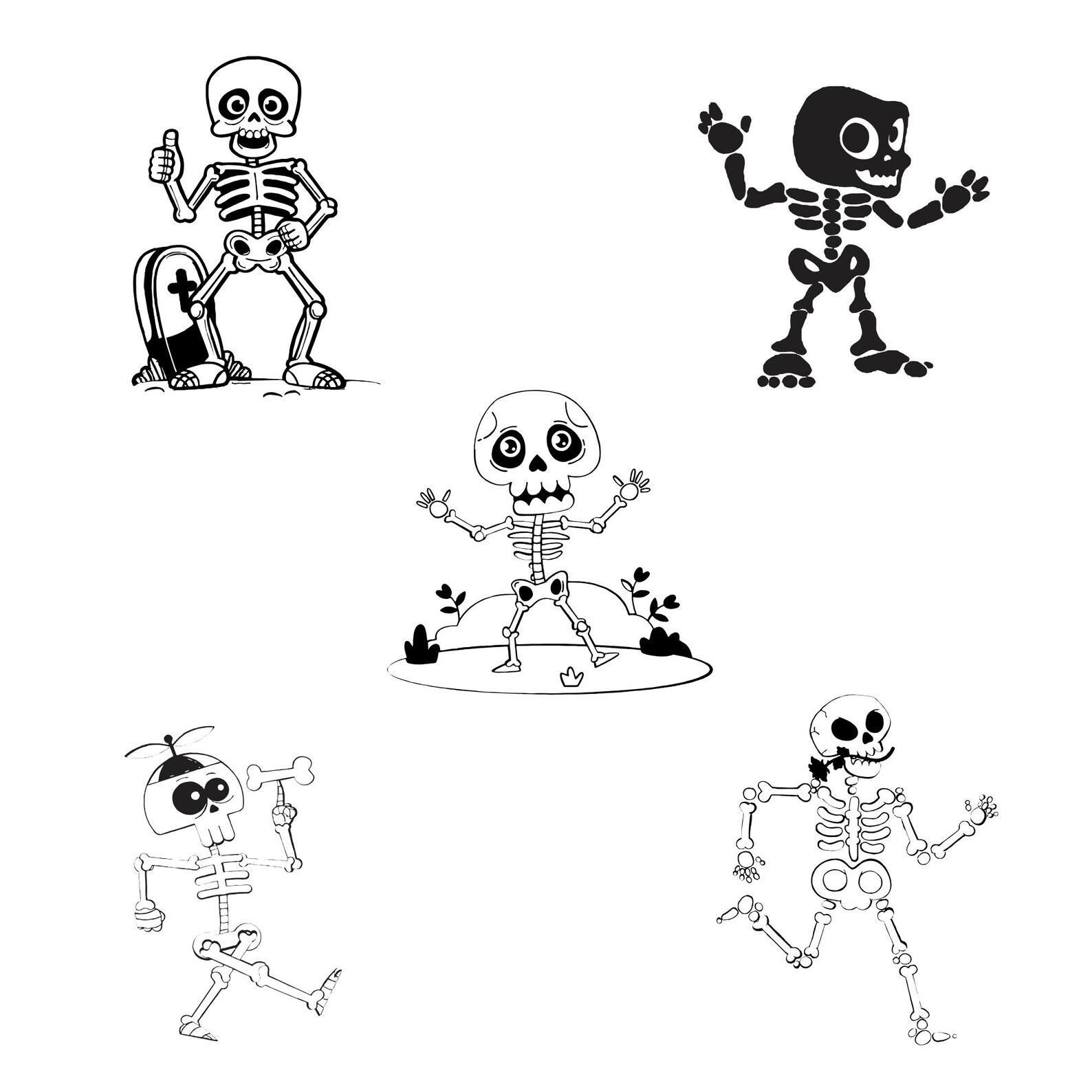 SKELETON SVG, Skeleton Svg Bundle, Skeleton Clipart, Skeleton Cut Files ...