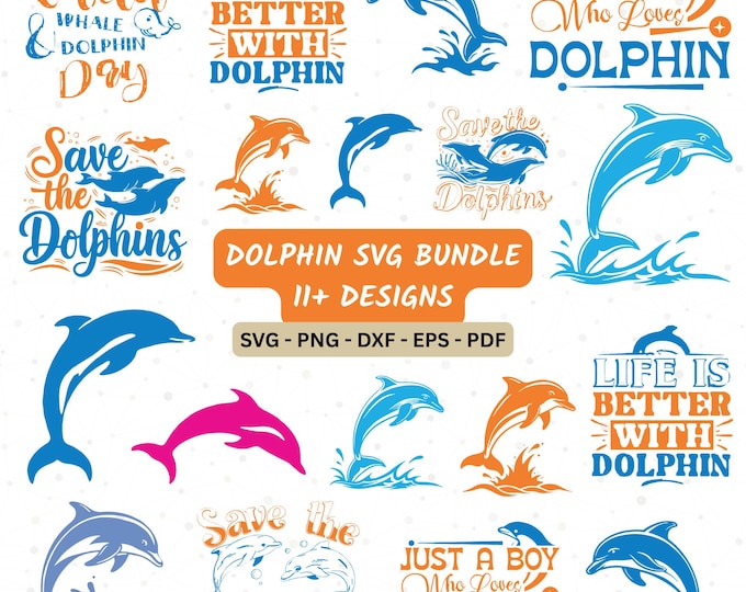 Dolphin SVG, Dolphin Svg Bundle, Dolphin Clipart, Dolphin Png, Dolphin ...