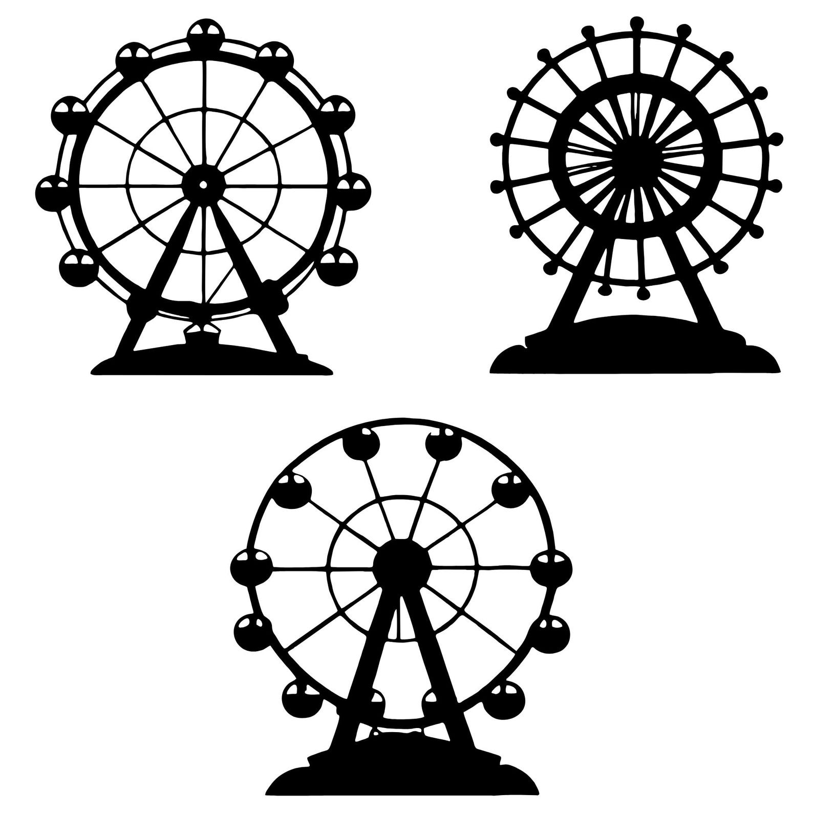 Ferris Wheel Svg Bundle, Ferris Wheel Clipart, Wheel Vector, Ferris ...