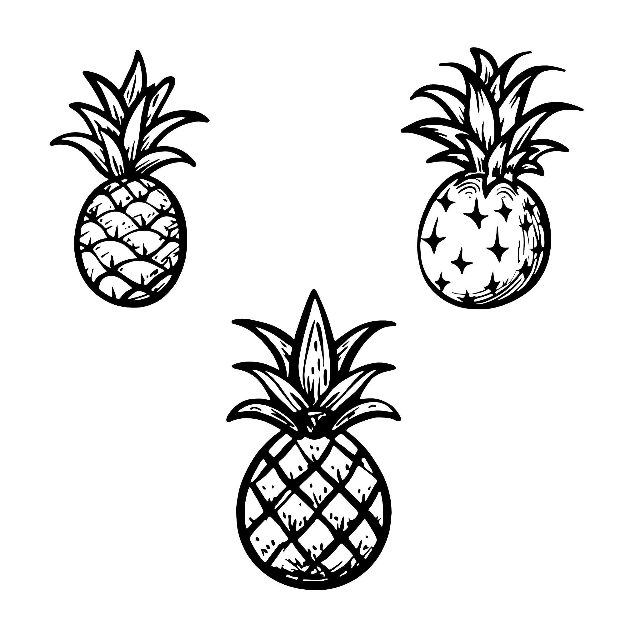 Pineapple SVG Bundle, Pineapple PNG Bundle, Pineapple Clipart ...