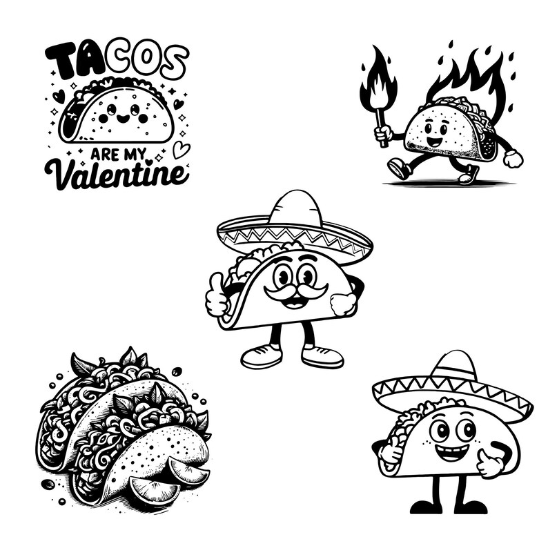 Taco SVG Bundle, Tacos SVG Files for Cricut, Tacos Cut File, Taco ...