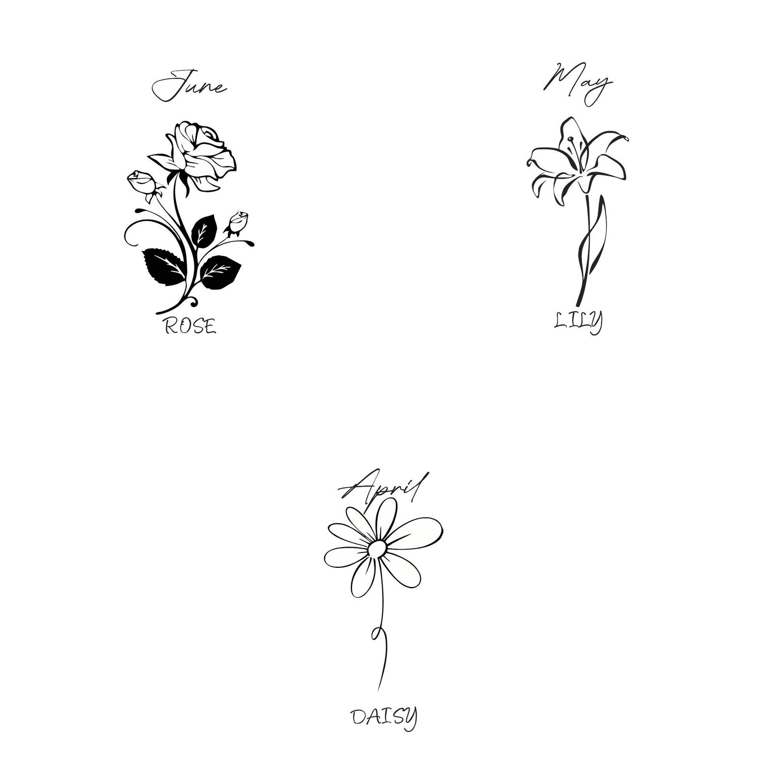 Birthmonth Svg Bundle, Flower Bouquet Clipart, Birth Flower Vector ...