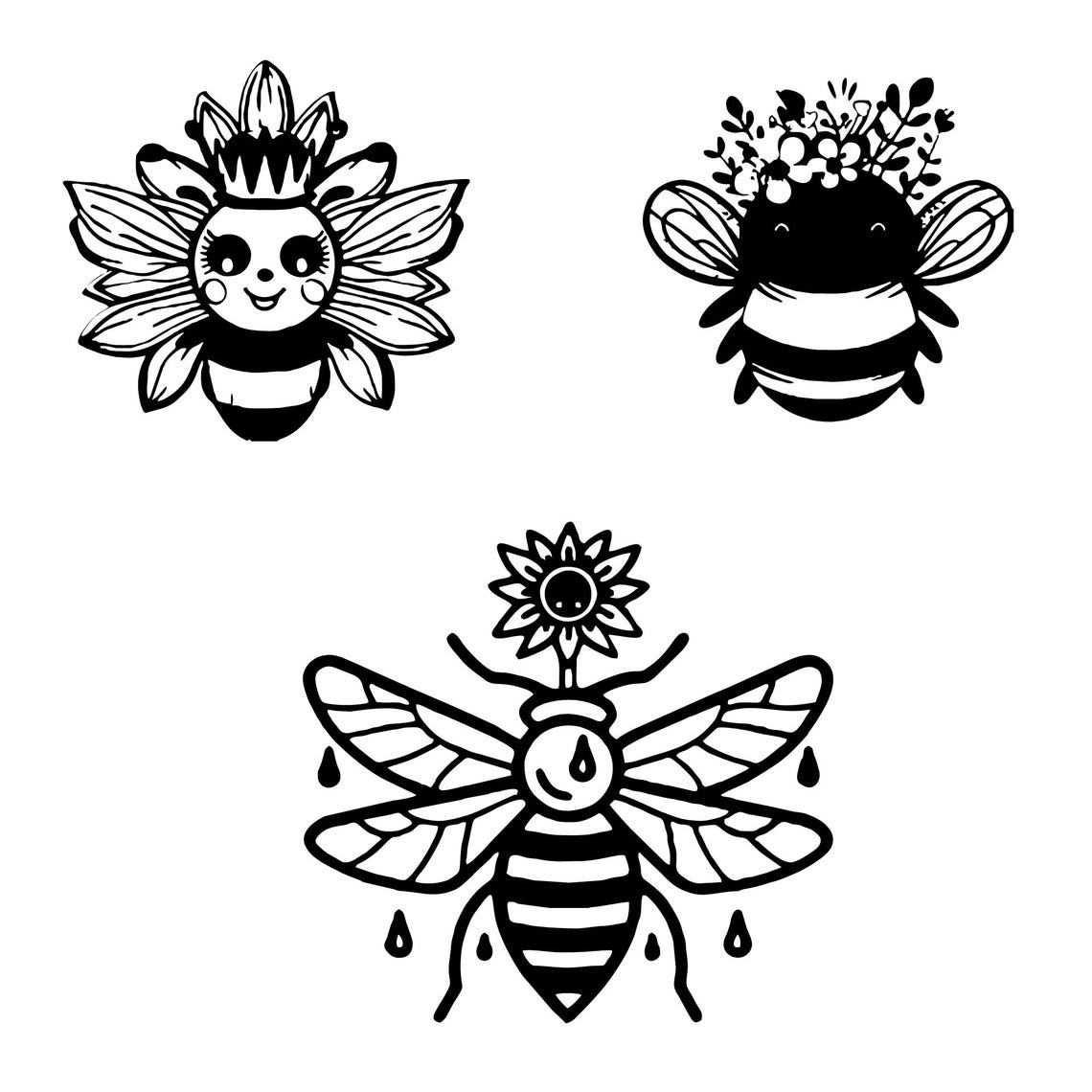 Bee Svg Png Bundle, Bee Png Bundle, Bee Cut Files, Honeycomb Svg, Svg ...