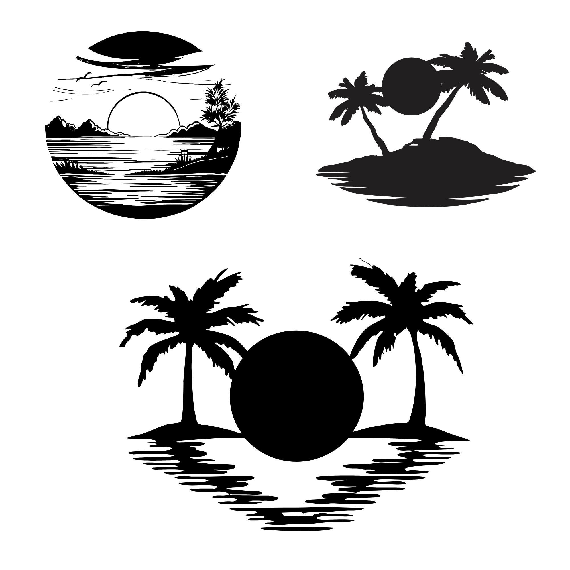 Sunset Svg Bundle, Sunrise Scene Clipart, Sunset Vector, Sunrise Decal ...