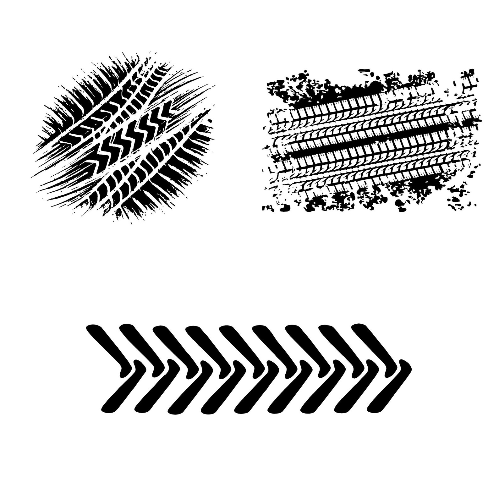 Tire Track Svg Bundle, Tire Track Pattern Clipart, Tire Dirt Marks ...