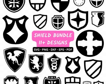 Shield SVG Bundle, Shield PNG Bundle, Shield Clipart, Shield SVG Cut ...