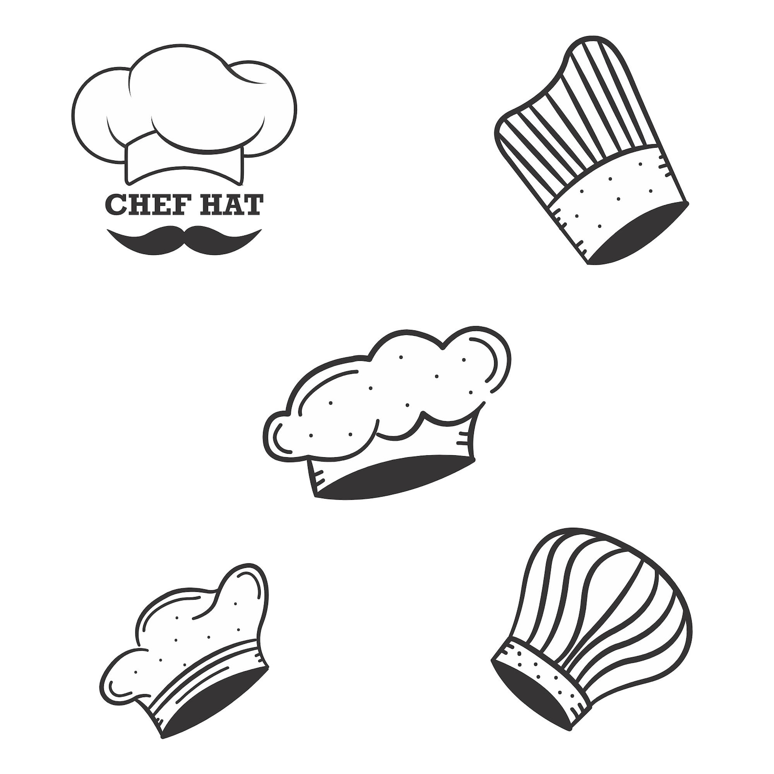 Chef Hat Svg Bundle, Chef Cap Clipart, Cook Hat Vector, Chef Hat Decal ...