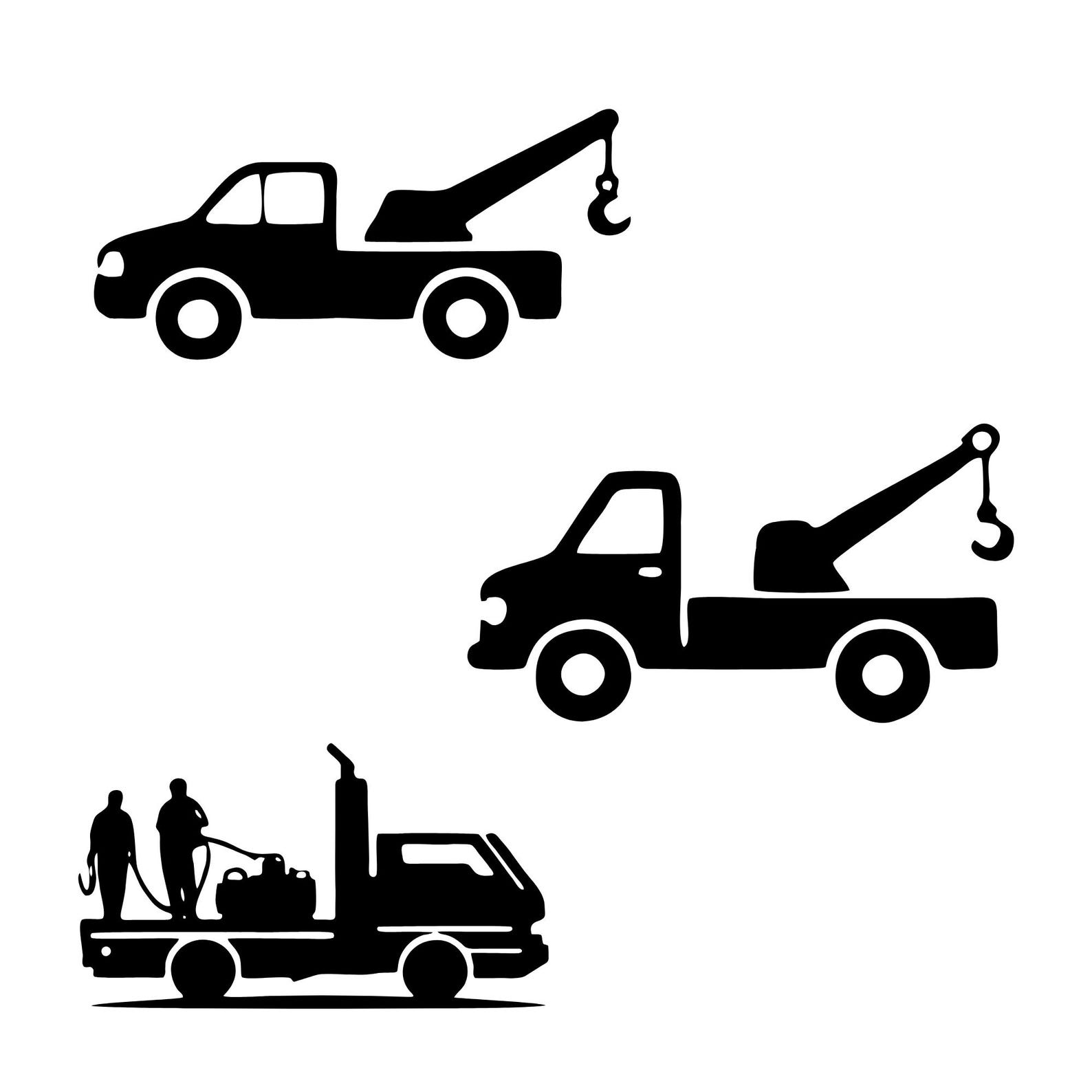 Tow Truck SVG Bundle/ Tow Truck SVG/ Tow Vehicle Svg/ Tow Truck Clipart ...