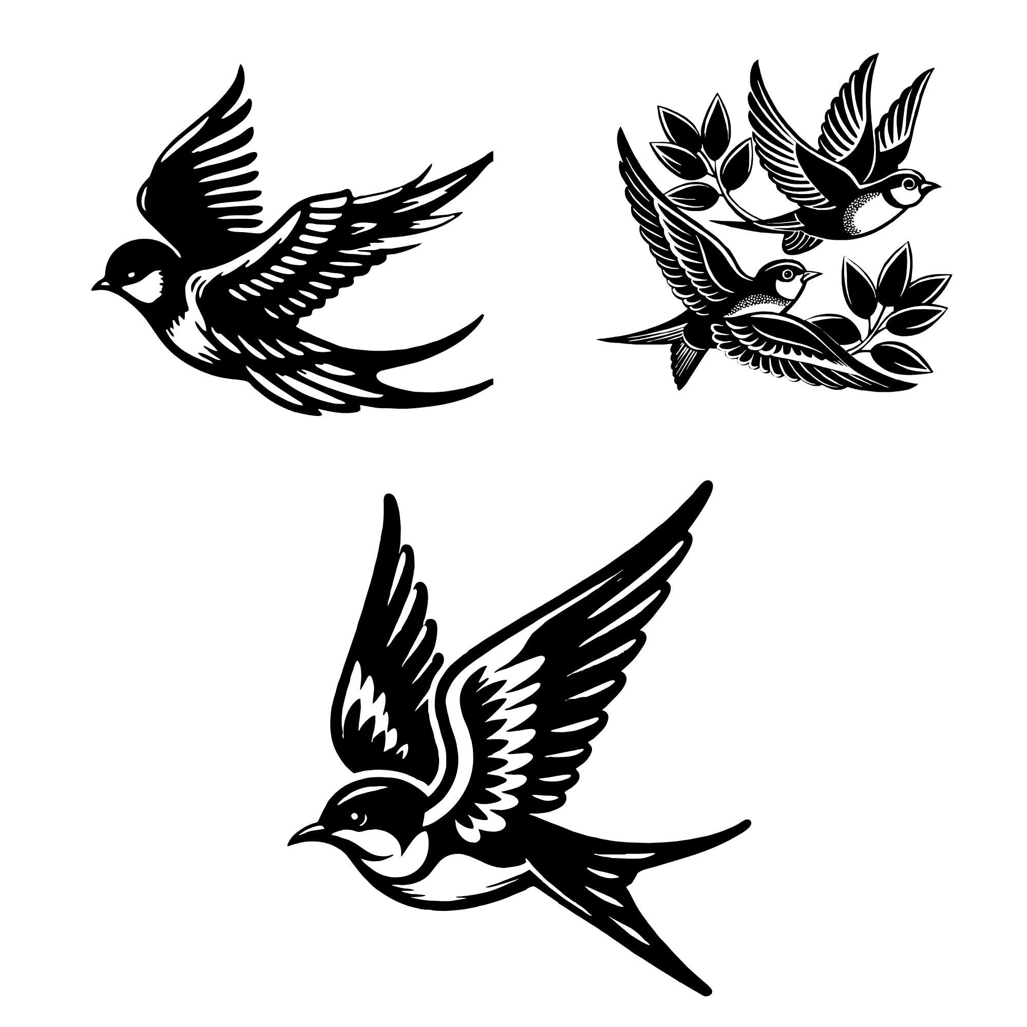 Swallow SVG Bundle, Swallow Vector, Swallow Cut Files, Swallows Svg ...