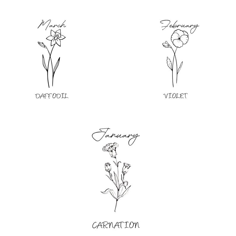 Birthmonth Svg Bundle, Flower Bouquet Clipart, Birth Flower Vector ...