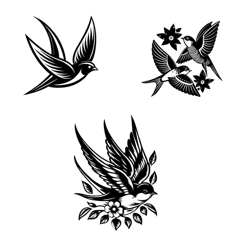 Swallow SVG Bundle, Swallow Vector, Swallow Cut Files, Swallows Svg ...