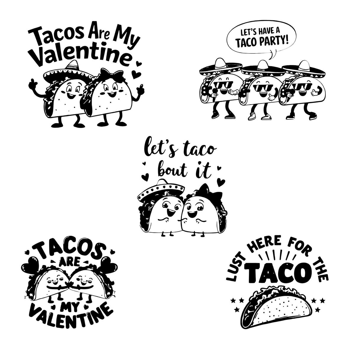 Taco SVG Bundle, Tacos SVG Files for Cricut, Tacos Cut File, Taco ...