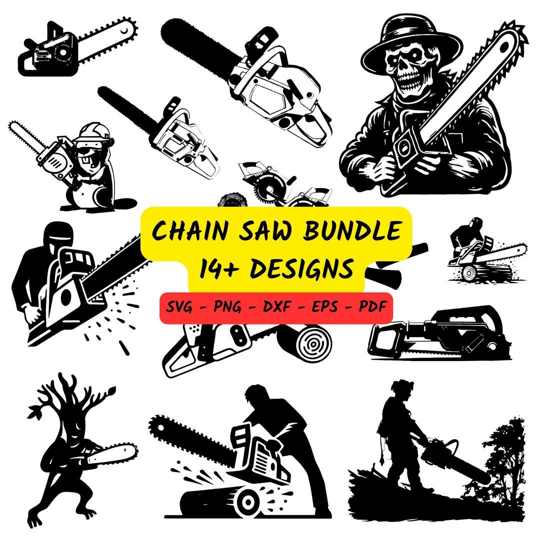 Chain Saw SVG, Chain Saw Clipart, Wood Cutting Machine Svg, Logging ...