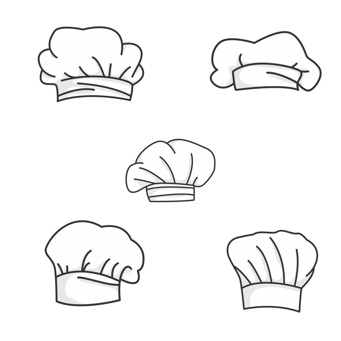 Chef Hat Svg Bundle, Chef Cap Clipart, Cook Hat Vector, Chef Hat Decal ...
