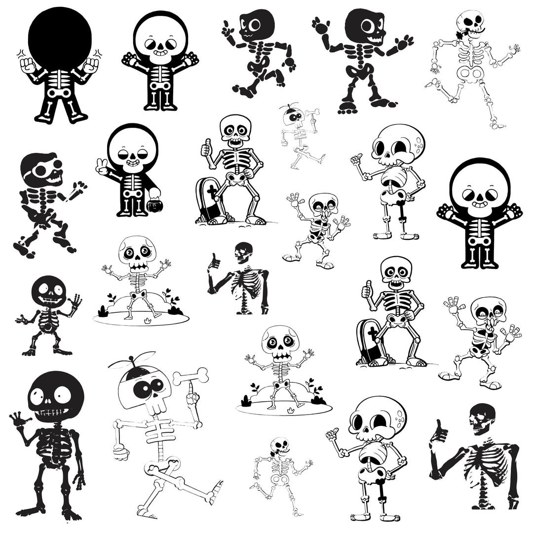 SKELETON SVG, Skeleton Svg Bundle, Skeleton Clipart, Skeleton Cut Files ...