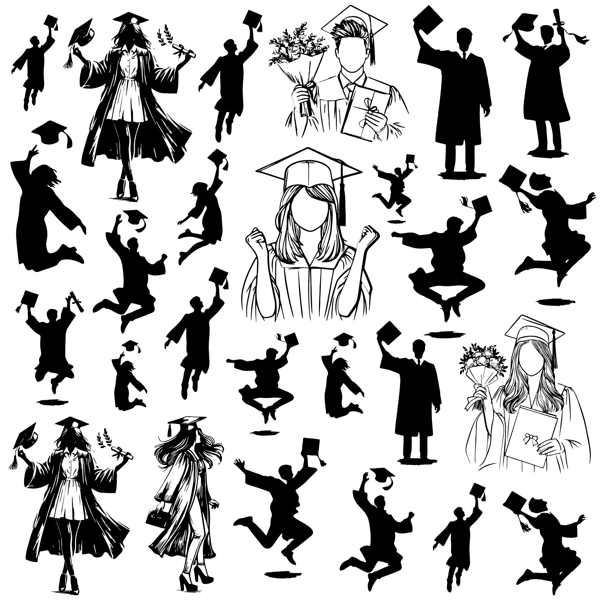 Graduation SVG Bundle - Graduation PNG Bundle - Graduation Clipart ...