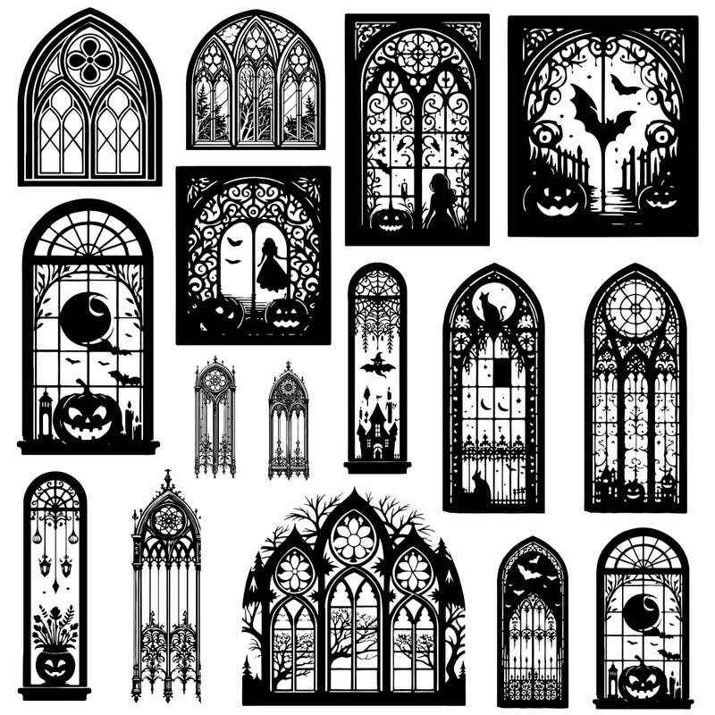 Gothic Window Svg - Etsy