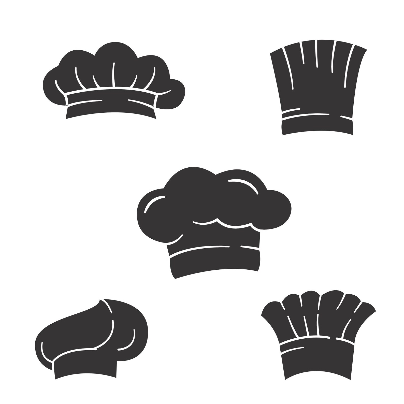 Chef Hat Svg Bundle, Chef Cap Clipart, Cook Hat Vector, Chef Hat Decal ...