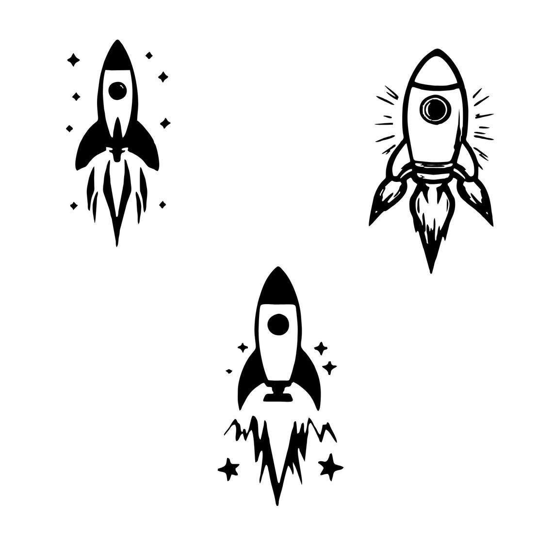 Rocket Svg Bundle, Rocket Clipart for Cricut, Spaceship Vector, Space ...
