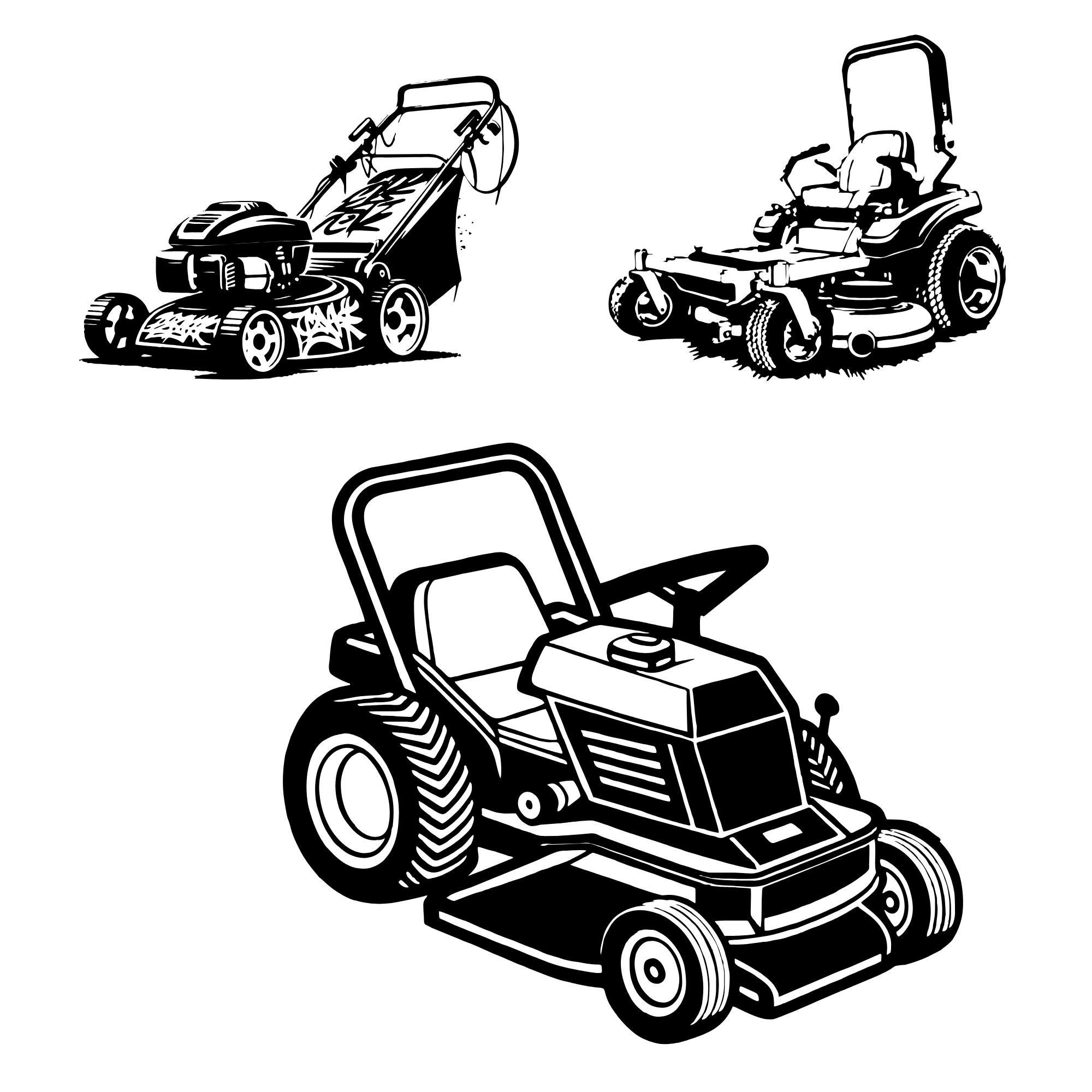 Lawn Mower Svg Bundle, Lawn Mower Clipart, Lawn Mower Vector, Lawnmower ...