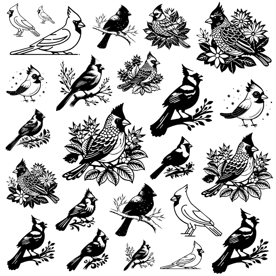 Cardinal Bird SVG Bundle | 160 Cardinal Designs | PNG Files for Cricut ...