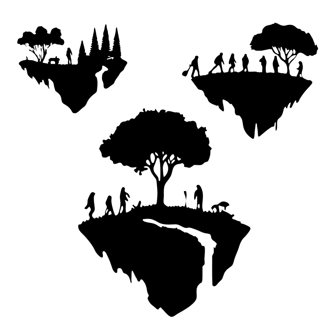 Forest Landscape SVG, Forest Scene Svg, Forest Silhouette Svg, Instant ...
