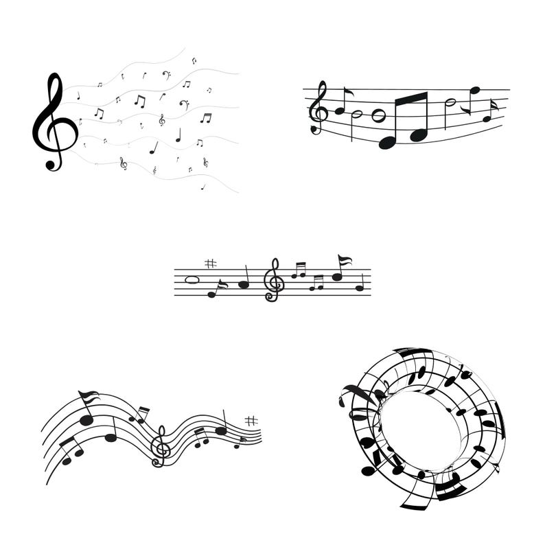 Musical Notes Svg Bundle, Music Clipart, Musical Notes Vector, Musical ...