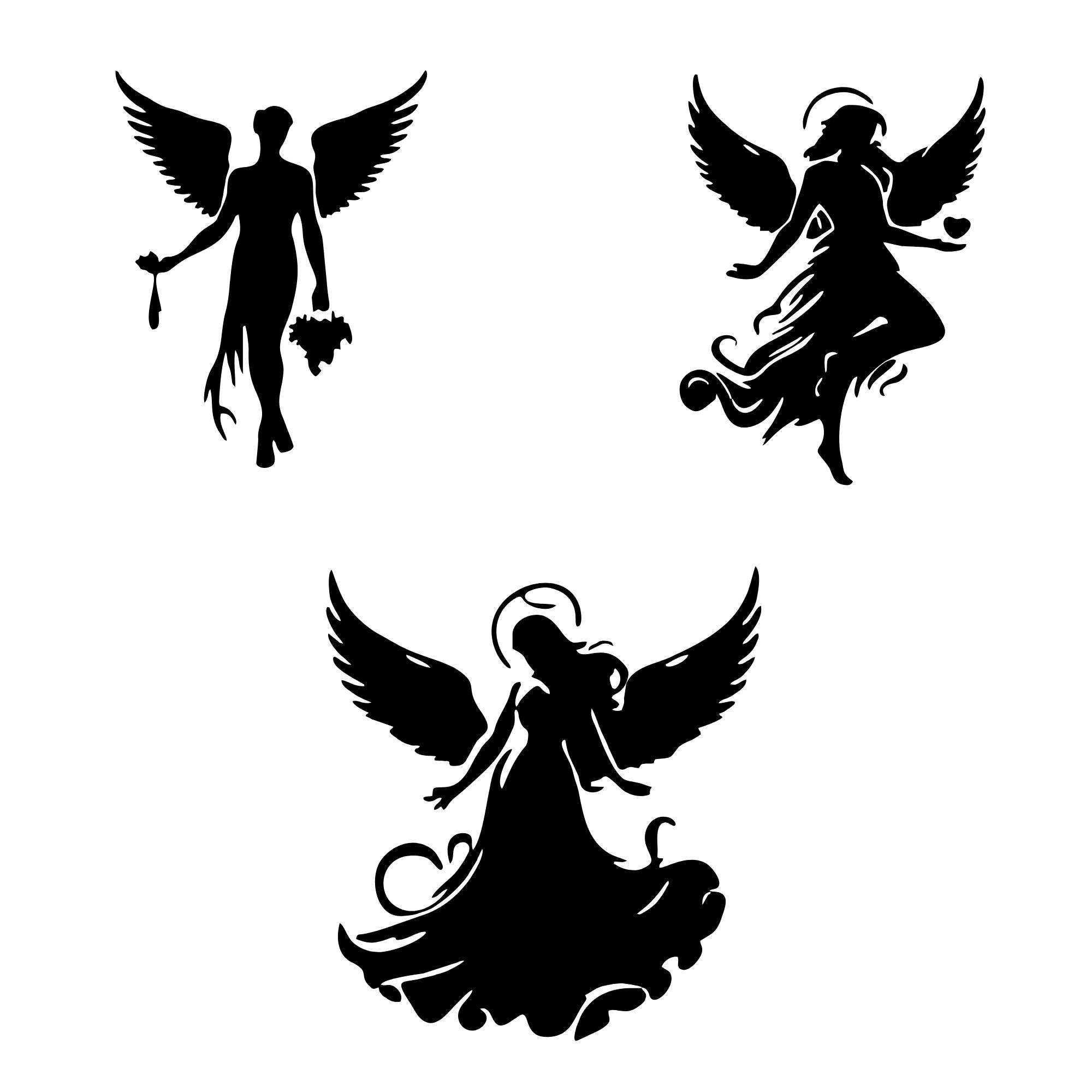 Angel Svg Bundle, Baby Angel Clipart, Guardian Angel Vector, Angle ...