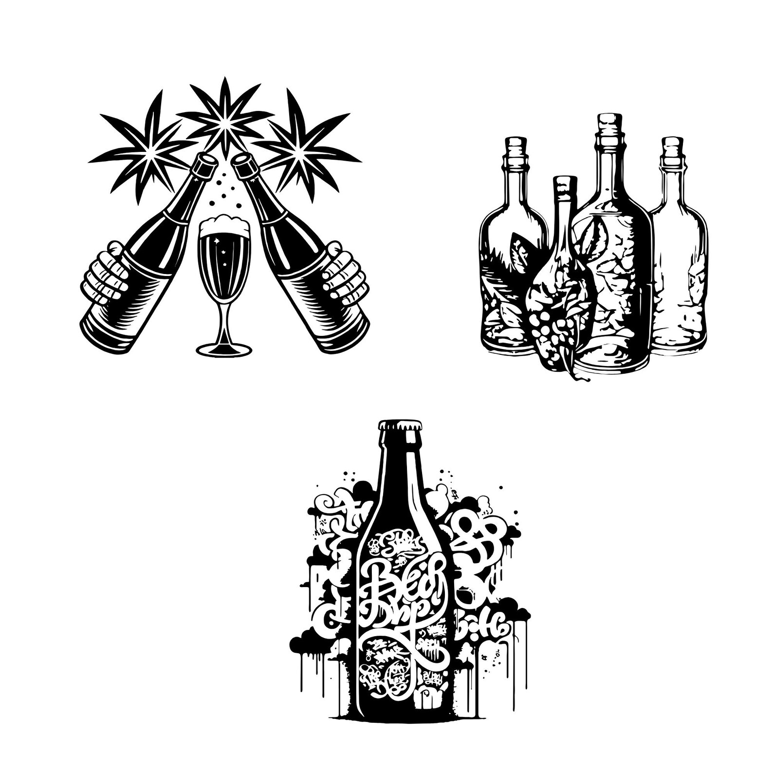 Alcohol Svg Bundle, Wine PNG, Vodka Svg Bundle, Wine Svg, Beer Svg ...