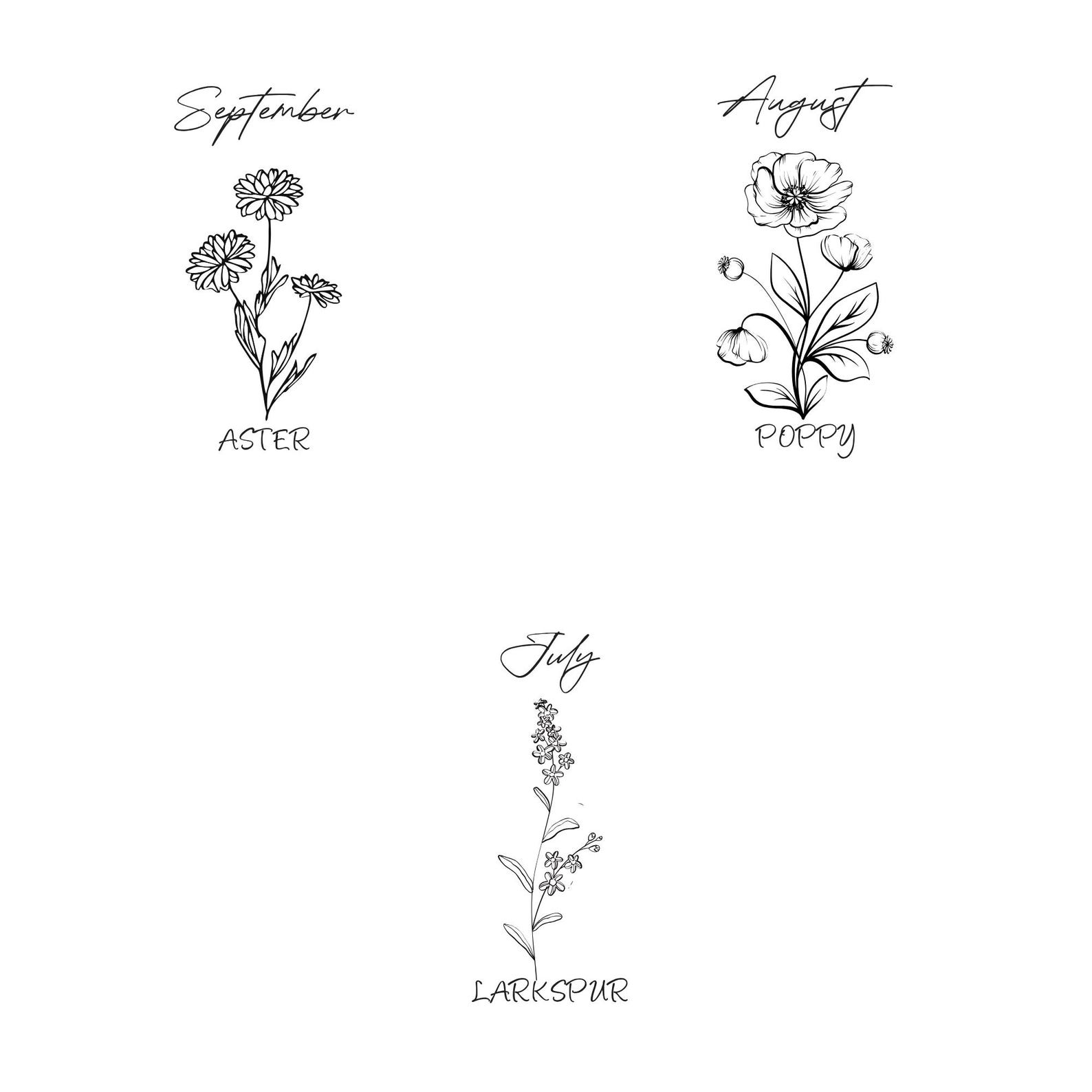 Birthmonth Svg Bundle, Flower Bouquet Clipart, Birth Flower Vector ...