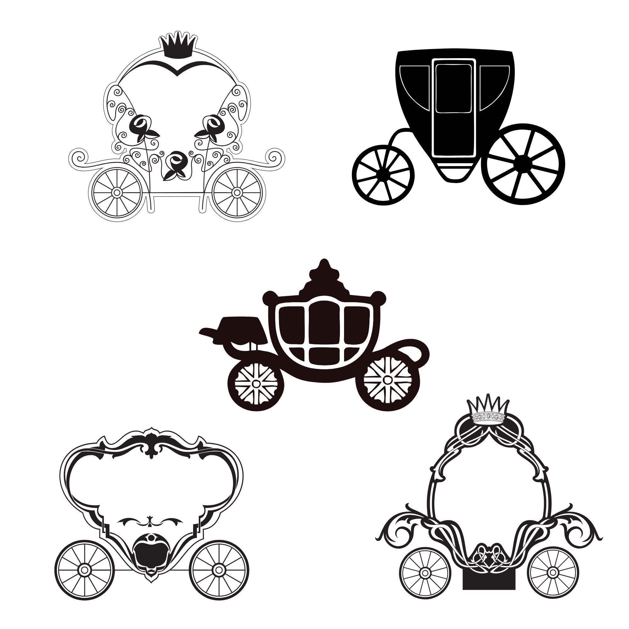 Carriage Svg Bundle, Horse Carriage Clipart, Carriage Vector, Vintage ...